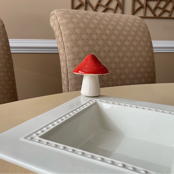 Hand Crafted | Accents | Red Topped Mushroom Platter Decoration | Poshmark